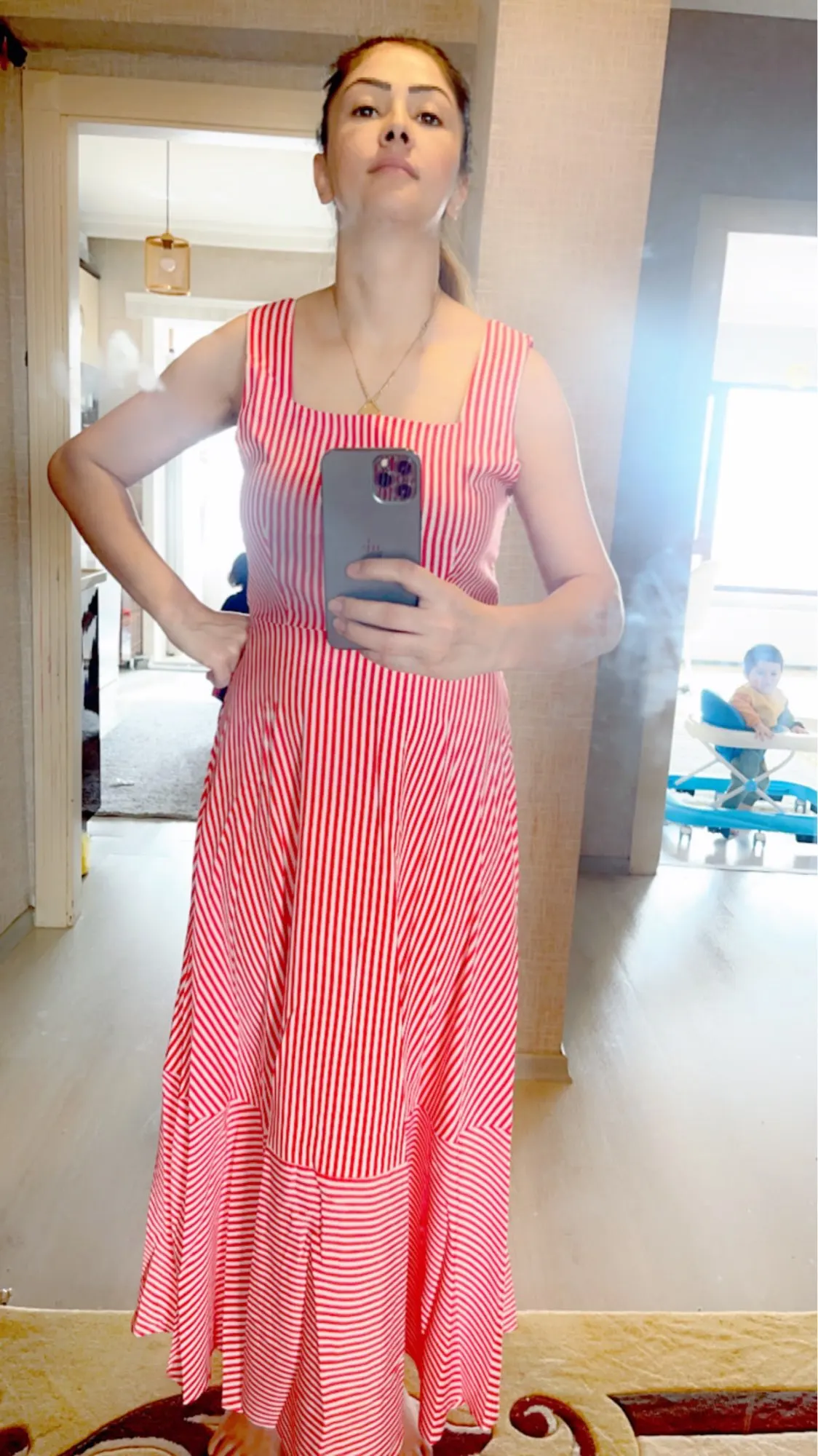 Striped Sleeveless Maxi Dresses - UrbanWearOutsiders