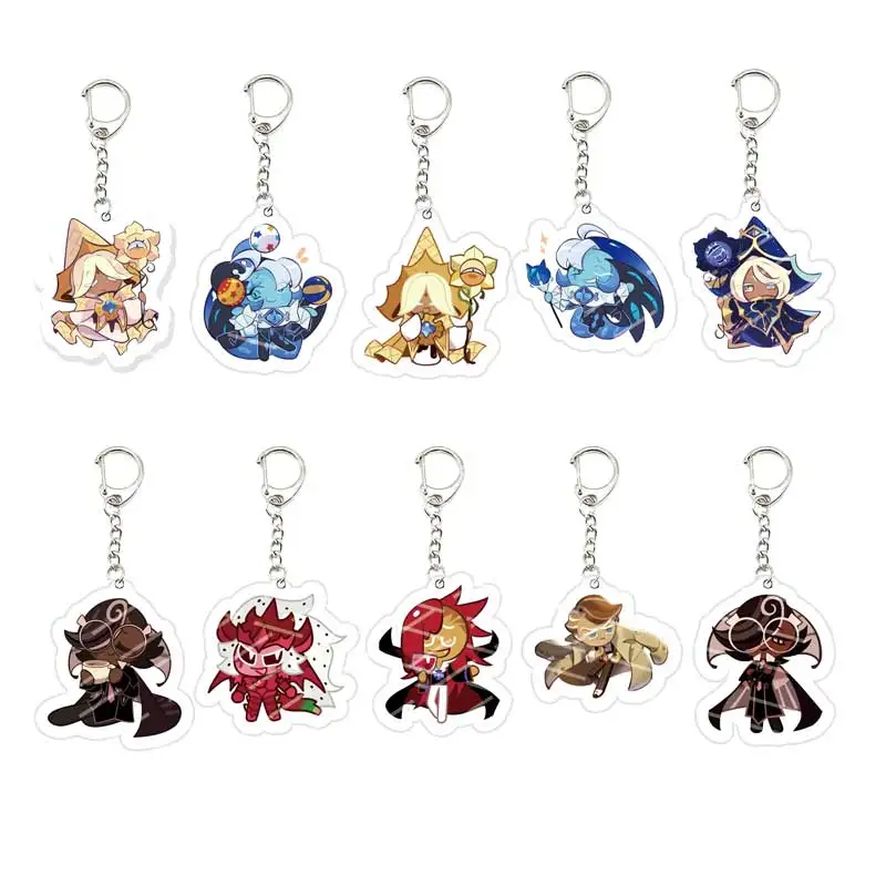 Game Chibis Shadow Milk Cookie Keychains for Accessories Bag Acrylic ...
