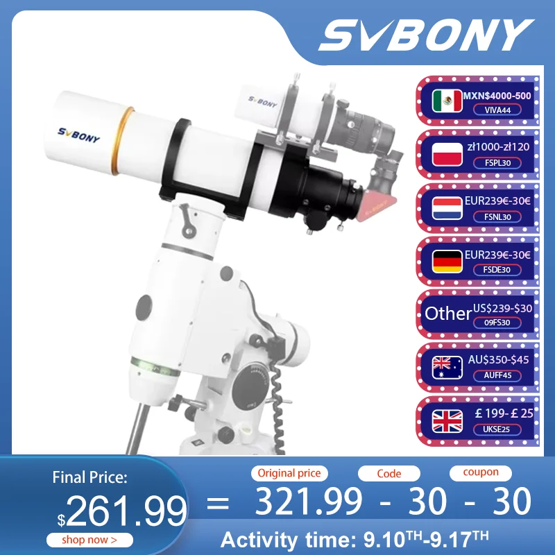 SVBONY-SV48P-Telescope-90mm-Aperture-F5-5-Refractor-OTA-Astronomical ...