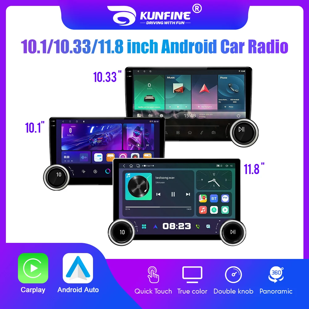 10.1/10.33/11.8 Inch Screen 2K Android Car Radio 2Din Multimedia Player ...