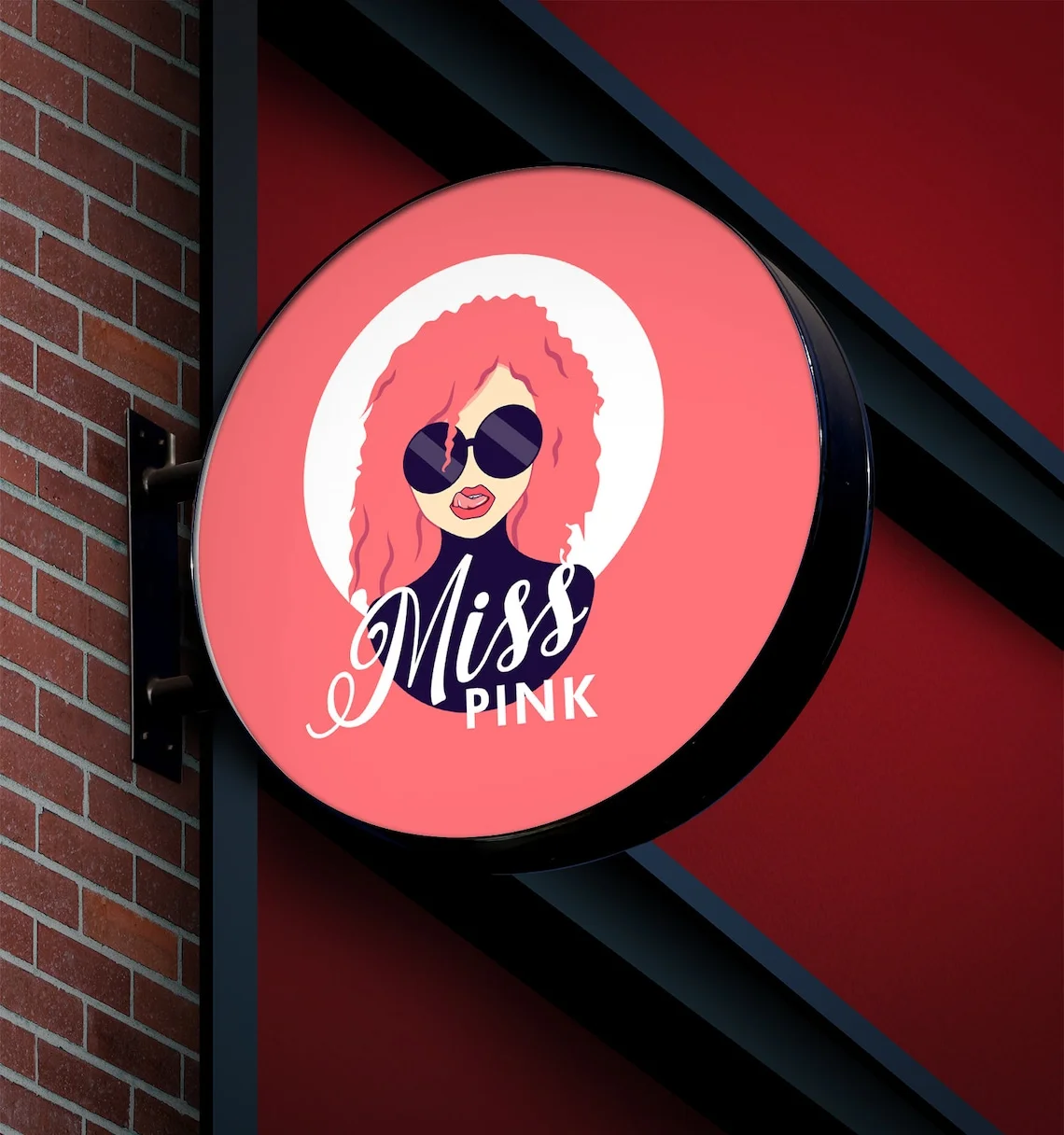 Round-Light-Box-Store-front-Sign-Blade-Outdoor-LED-Light-Box-Double ...