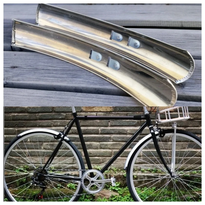700C-27-Retro-Bike-Front-Rear-Fenders-Stainless-Steel-Fixed-Gear-Road ...