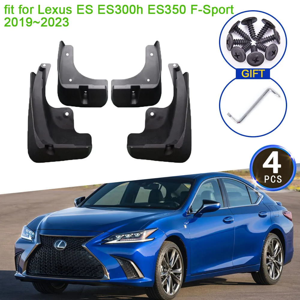 4x for Lexus ES ES300h ES350 F-Sport 2019 2020 2021 2022 2023 MudFlaps ...