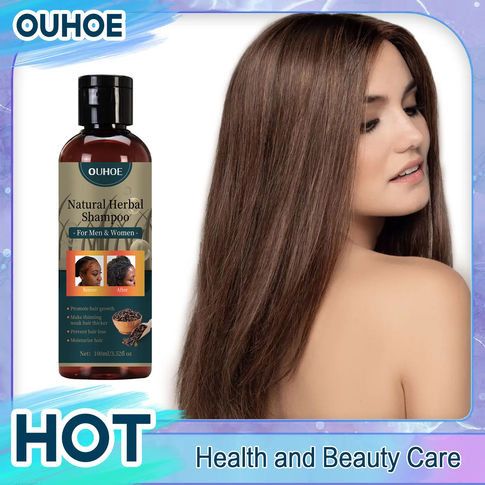 OUHOE-Hair-Growth-Shampoo-Dandruff-Removal-Thinning-Alopecia-Treatment-Oil-Control-Nourishing ...