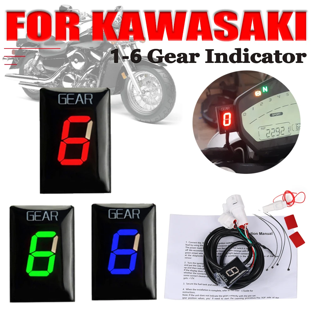 Motorcycle-1-6-Speed-Display-Meter-Gear-Indicator-For-Kawasaki-Ninja-ZX ...