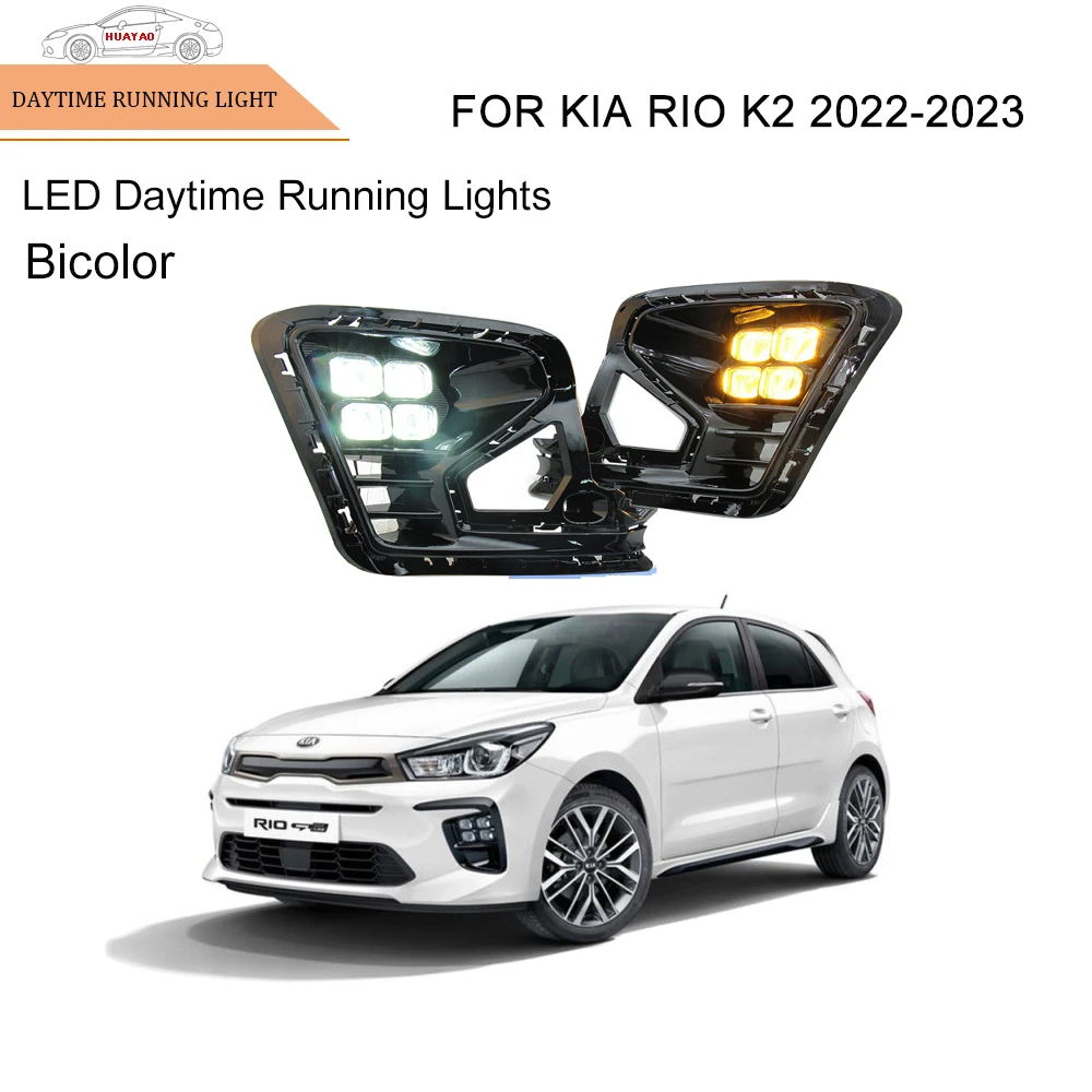 Car-Lamp-Modification-Bi-color-LED-Daytime-Running-Lights-Front-Bumper ...