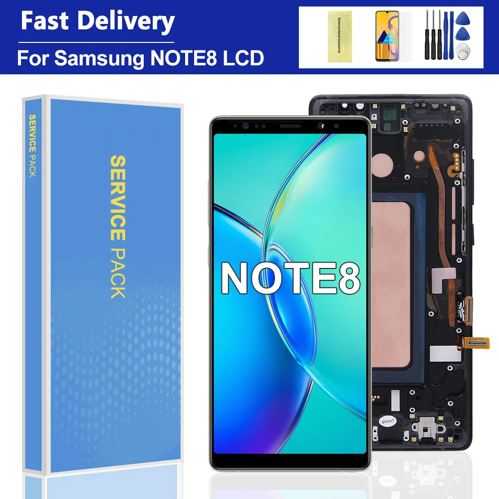 Note-8-Display-With-Frame-For-Samsung-Note8-N950F-N950U-N950W-N950FD ...