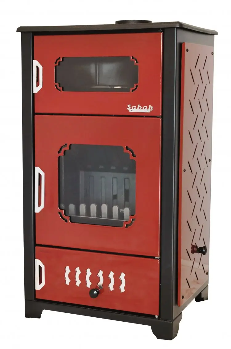 Cast-Iron-Luxury-Oven-Fireplace-Winter-Warmer-Red-and-Black-Cooking ...