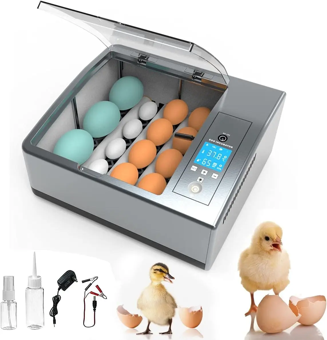 16-Eggs-Fully-Automatic-Egg-Incubator-Brooder-Household-Farm-Incubation ...
