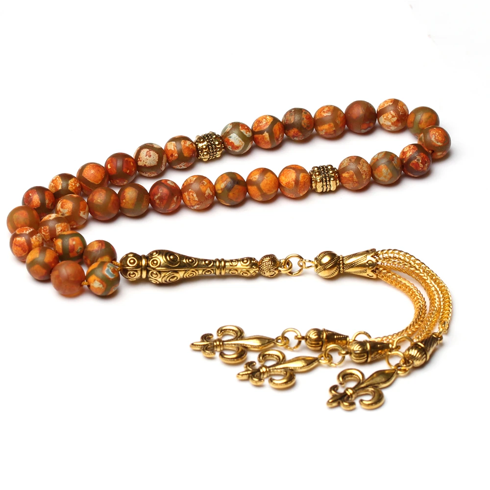 Tesbih-bead-Natural-stone-Muslim-rosary-antique-agate-misbaha-Gift ...