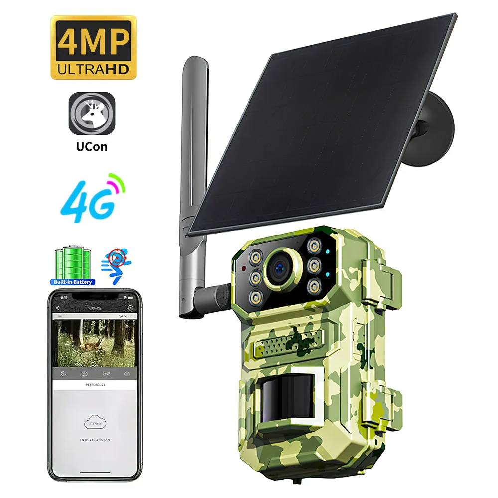 4MP-4G-Solar-Hunting-Trail-Camera-Waterproof-Night-Vision-20M-PIR ...