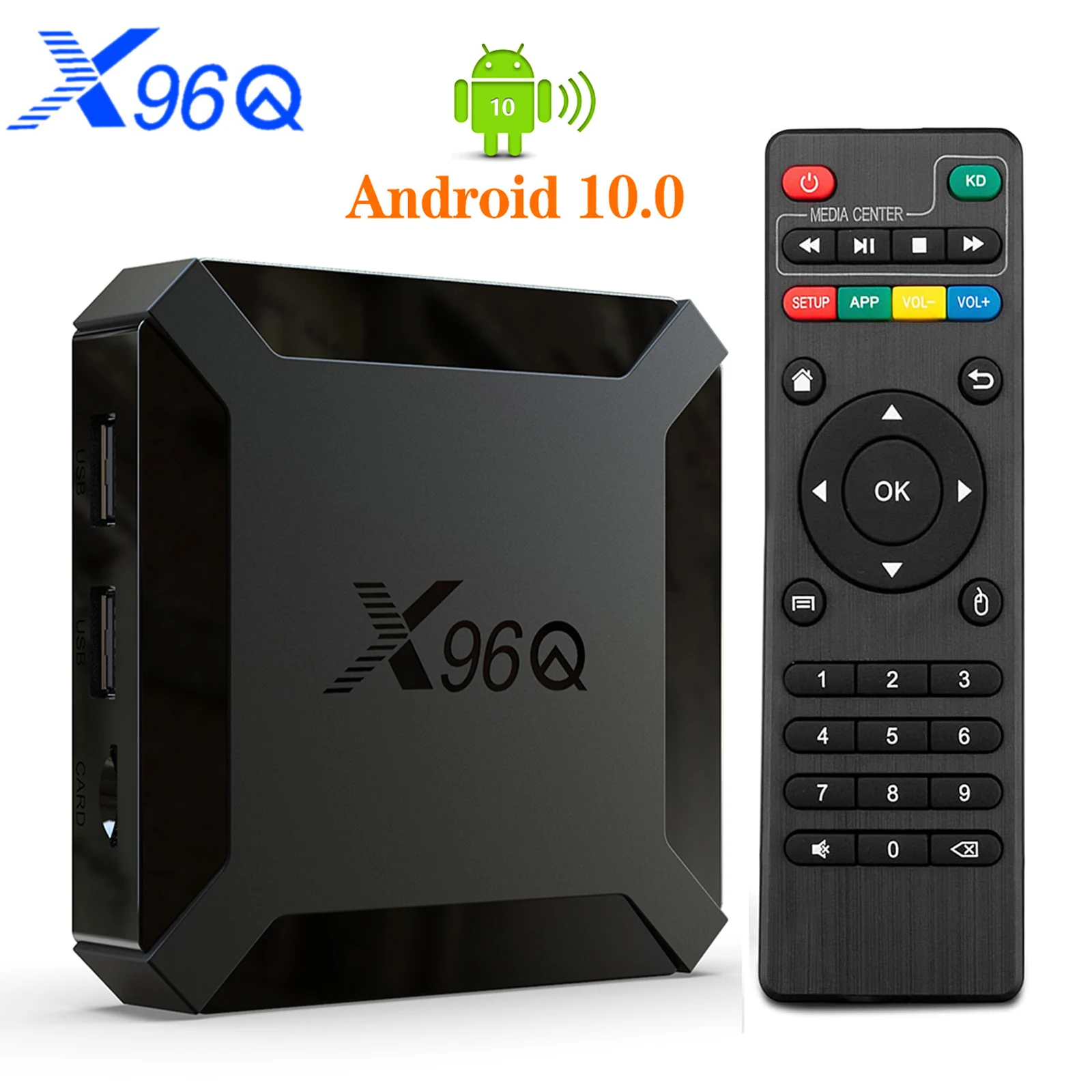 X96Q TV Box Android 10 2GB 16GB Allwinner H313 Quad Core 4K 60fps Smart ...