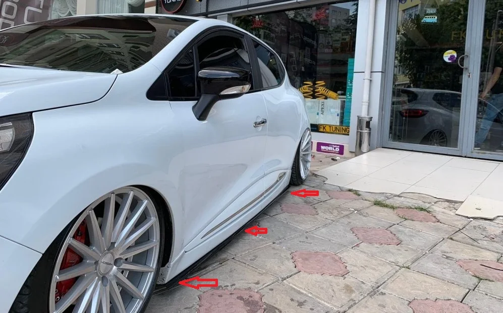 For-Renault-Clio-4-Side-Skirts-Attachment-2012-2019-Sill-Trim-Spoiler ...