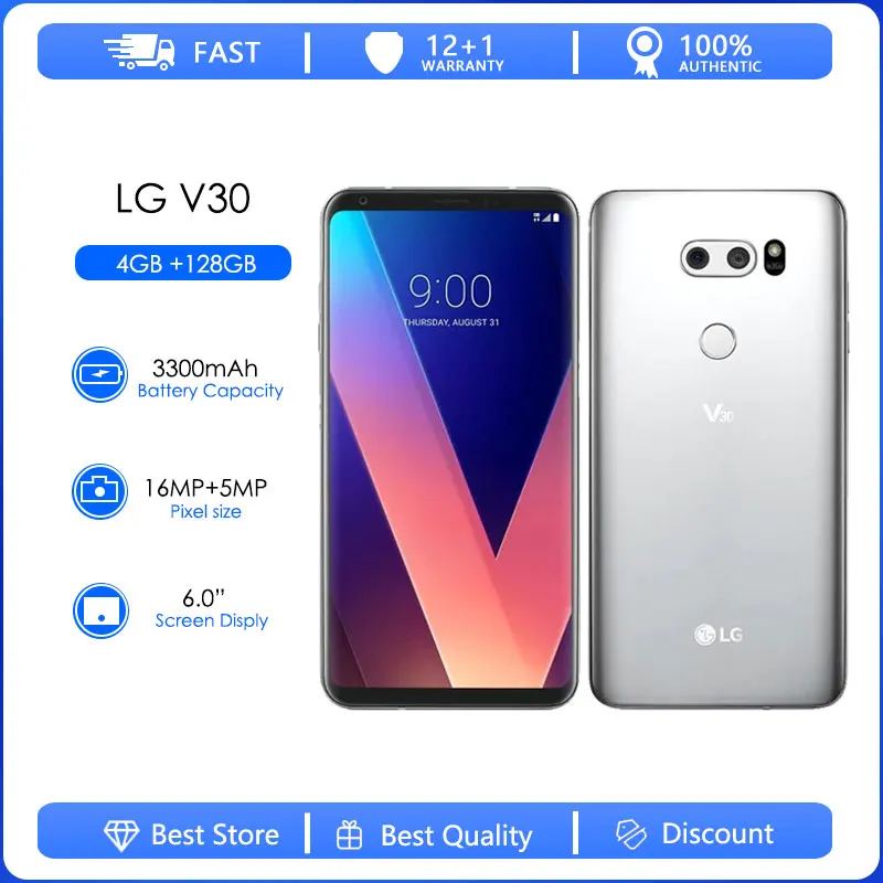 LG-V30-H930DS-128GB-Refurbished-Original-H930-Dual-Sim-Cards-Unlocked-Mobile-Cell-Phone-13MP ...