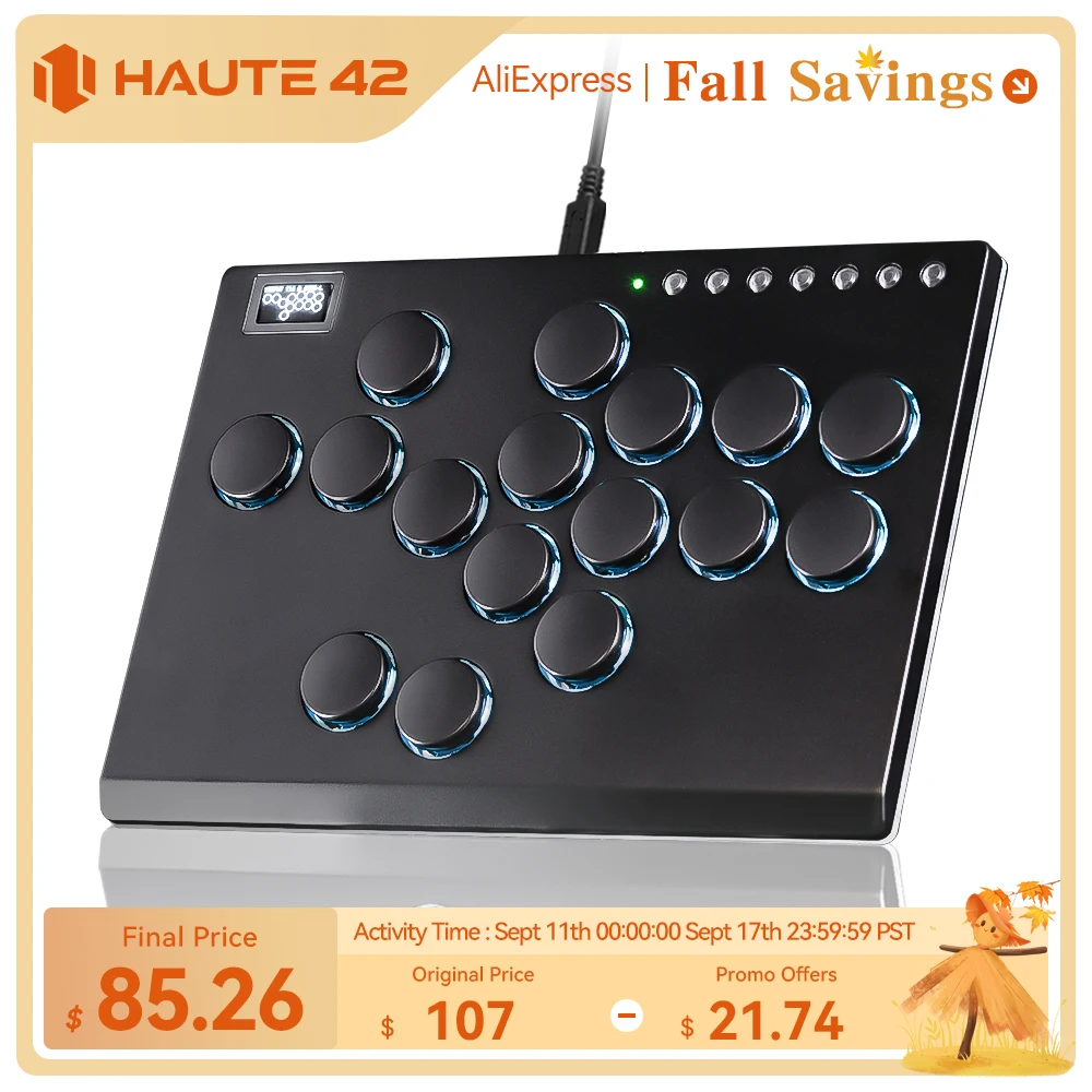 Haute42-Metal-Joystick-Hitbox-Controller-Arcade-Fighting-Stick-For-PC ...