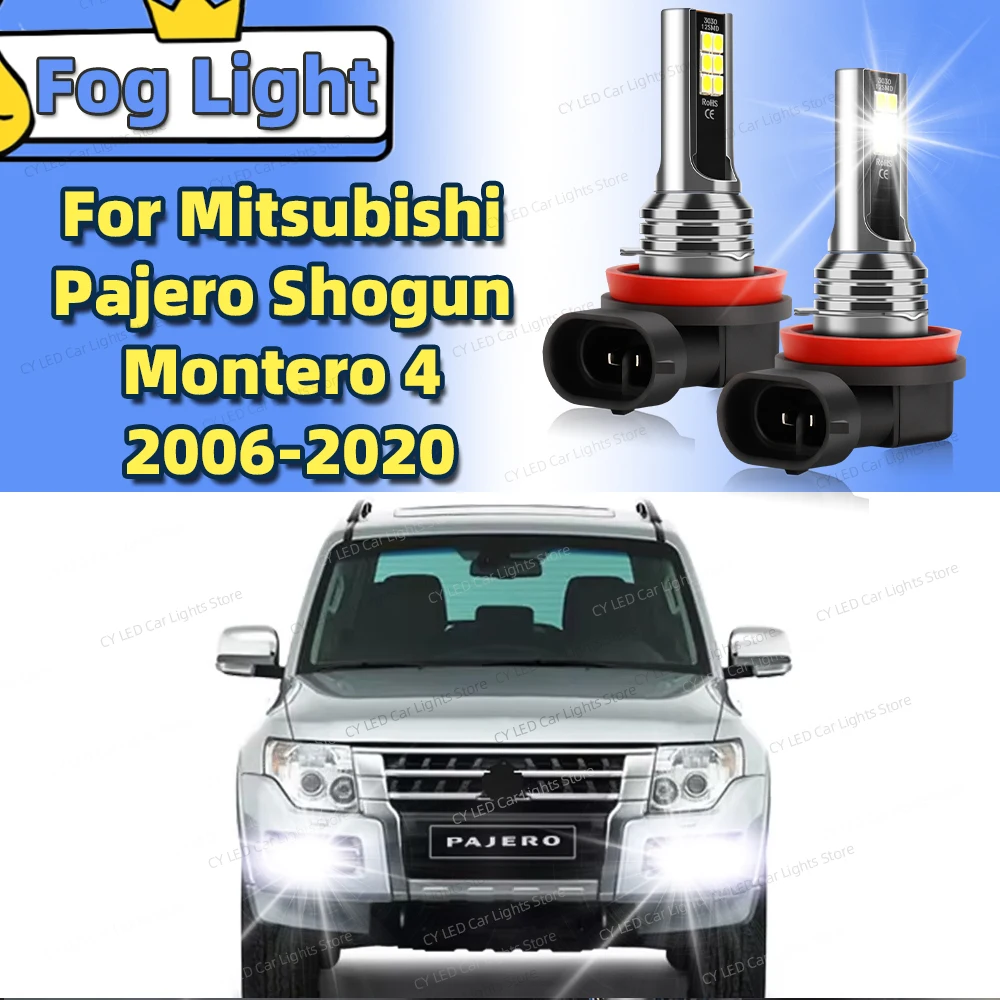 2Pcs-LED-Car-Front-Fog-Light-Lamps-For-Mitsubishi-Pajero-Shogun-Montero ...