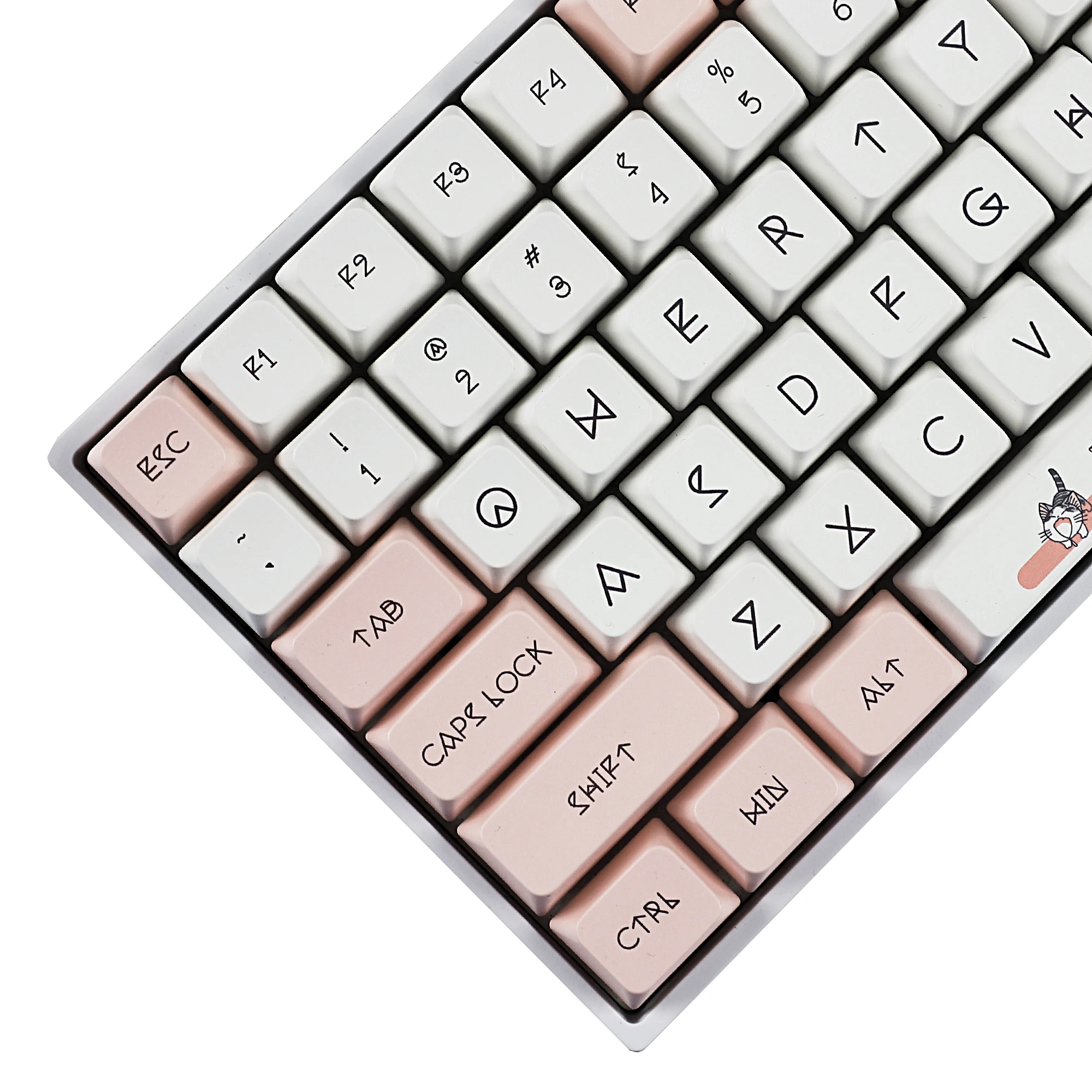 140-Chis-Cat-MDA-Profile-Dye-Sub-Keycaps-Ergonomic-Thick-PBT-Keycap-Set ...