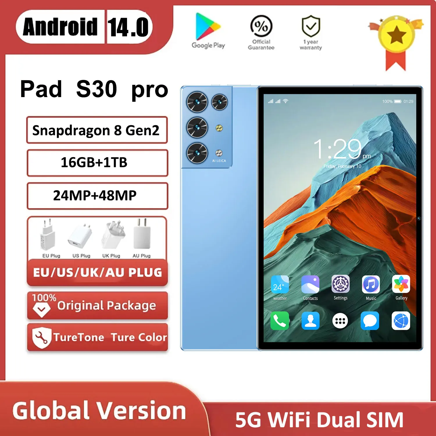 Pad-S30-Pro-Android-14-Tablet-10-1-Snapdragon-8-Gen2-16GB-1TB-10000mAh ...