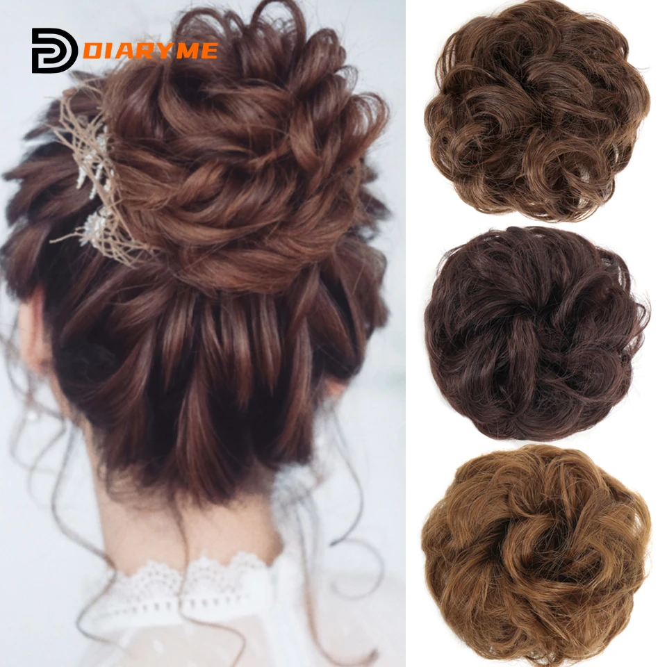 Chignon,Couleur naturelle--Chignon synthétique lisse avec bande ...