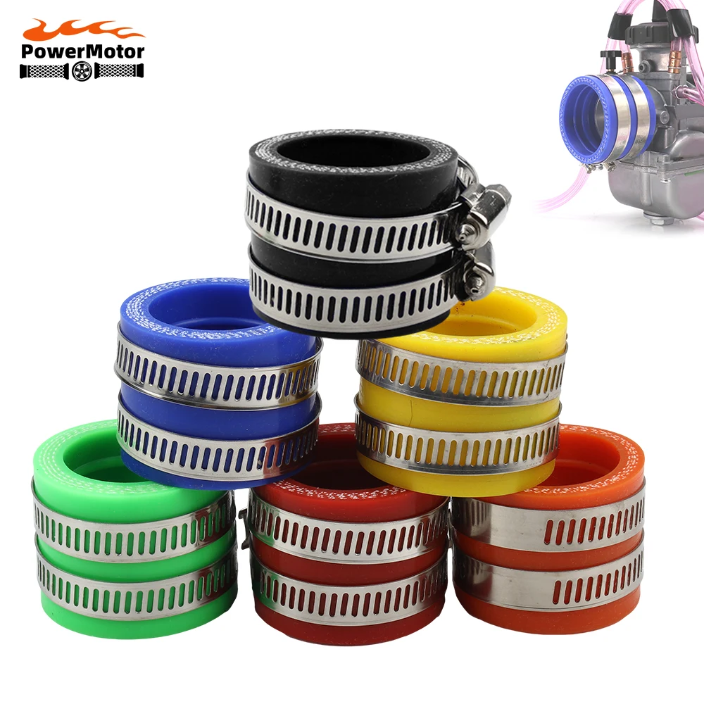 Motorcycle-Carburetor-Adapter-Inlet-Intake-Pipe-Rubber-35mm-40mm-Fit ...