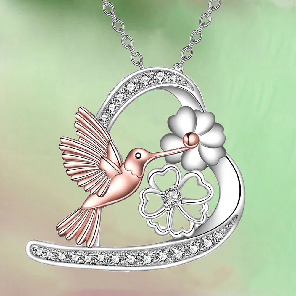 Fashion-Silver-Plate-Hummingbird-Necklace-Gifts-for-Women-Hummingbird ...