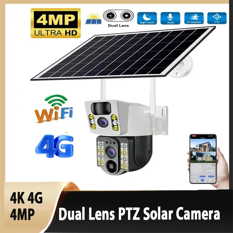 4K-4MP-4G-Dual-Lens-PTZ-telecamera-solare-Outdoor-CCTV-Dual-Screen-AI ...