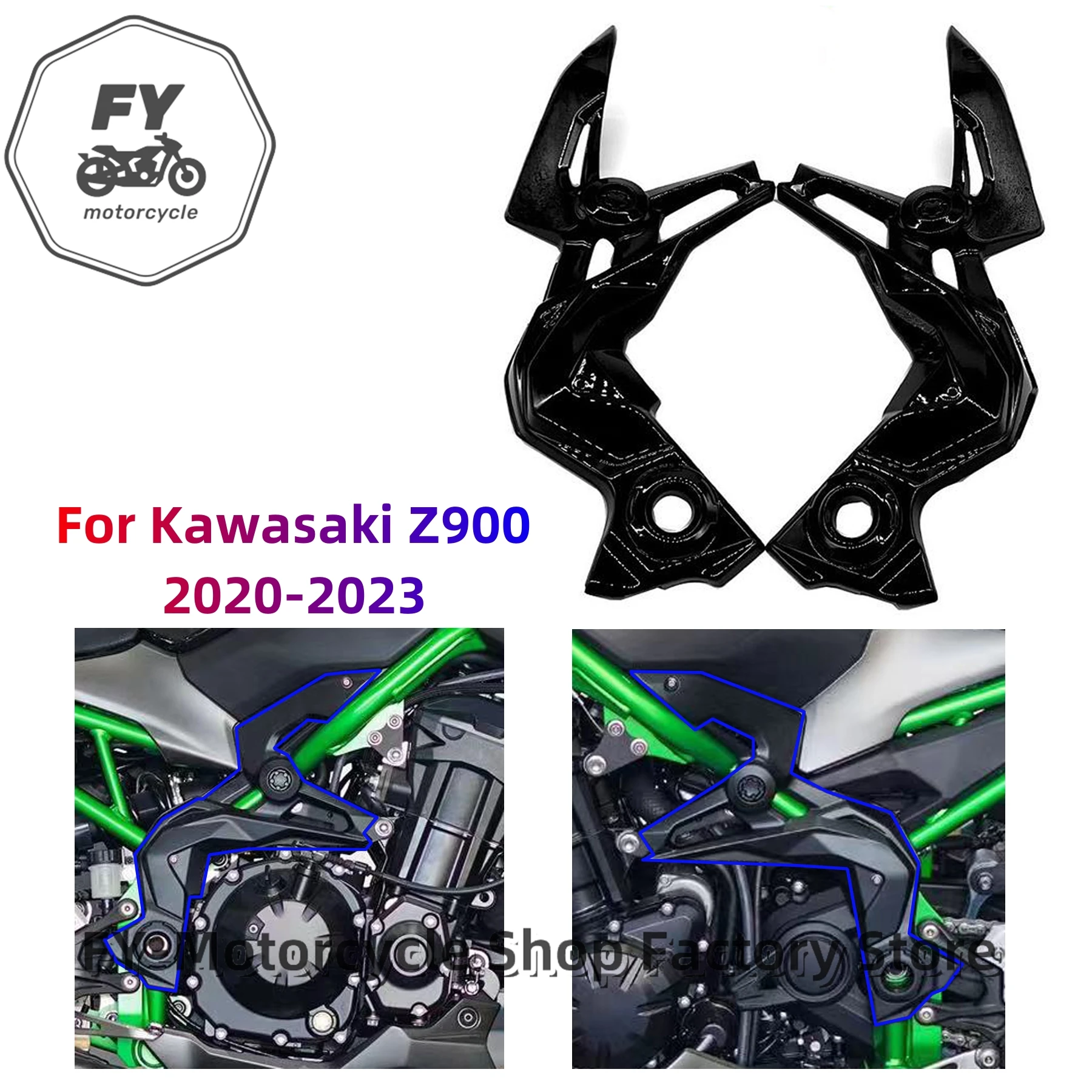Motorcycle-Fairings-Parts-Carbon-Fiber-Front-Side-Trim-Frame-Body-Cover ...