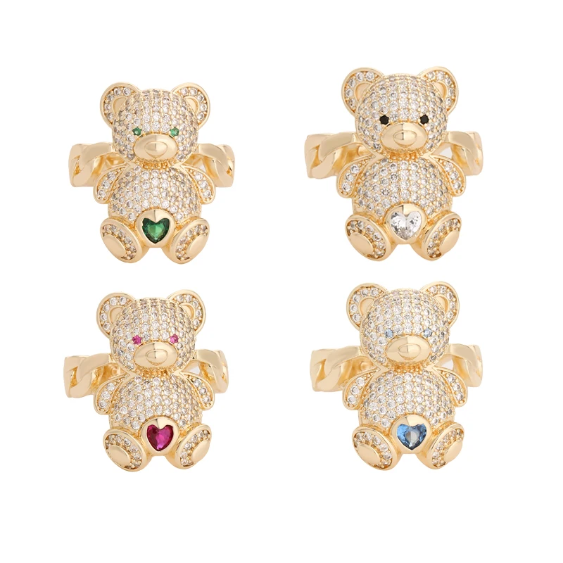 vct-brand-new-original-14k-gold-plated-fashionable-colorful-cute-teddy ...