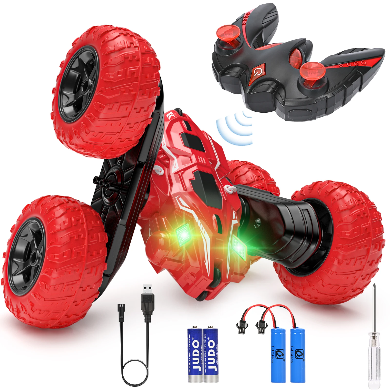 Coche-teledirigido-360-Doble-Giro-Lateral-2-4GHz-RC-Radio-Control-de ...