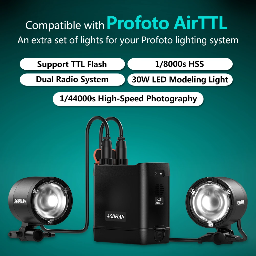 Aodelan Ttl Flash Light Replace Profoto B2, High-speed Photography ...