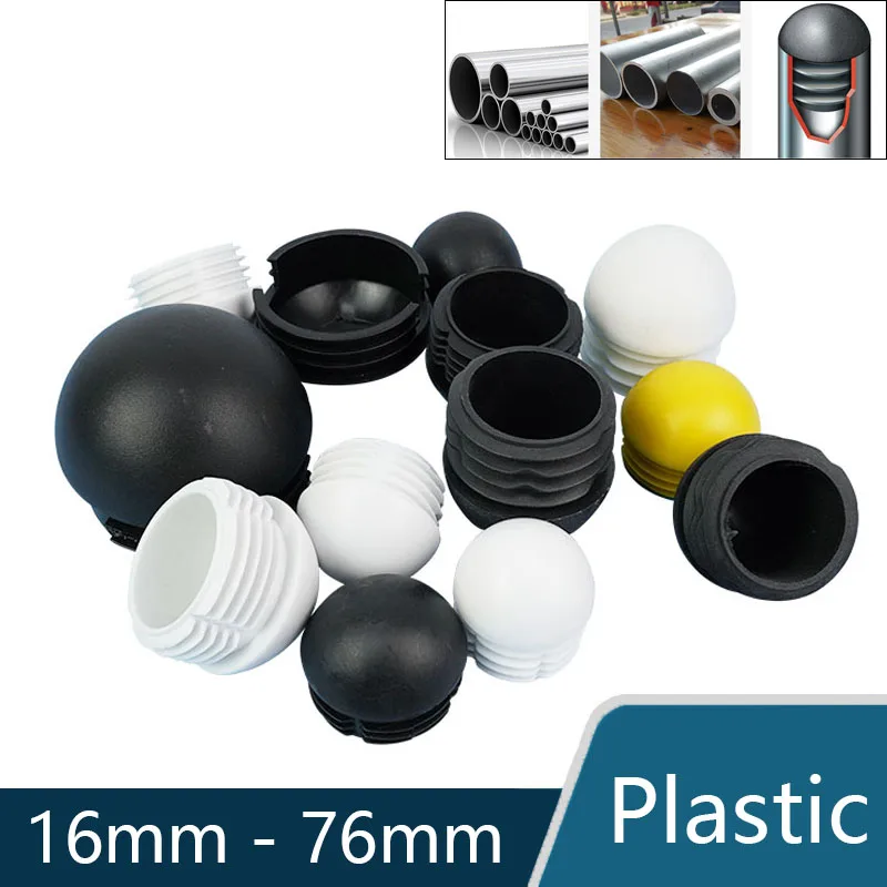 Domed-Round-Plastic-Blanking-End-Caps-Chair-Feet-Tube-Inserts-Plug-16mm ...