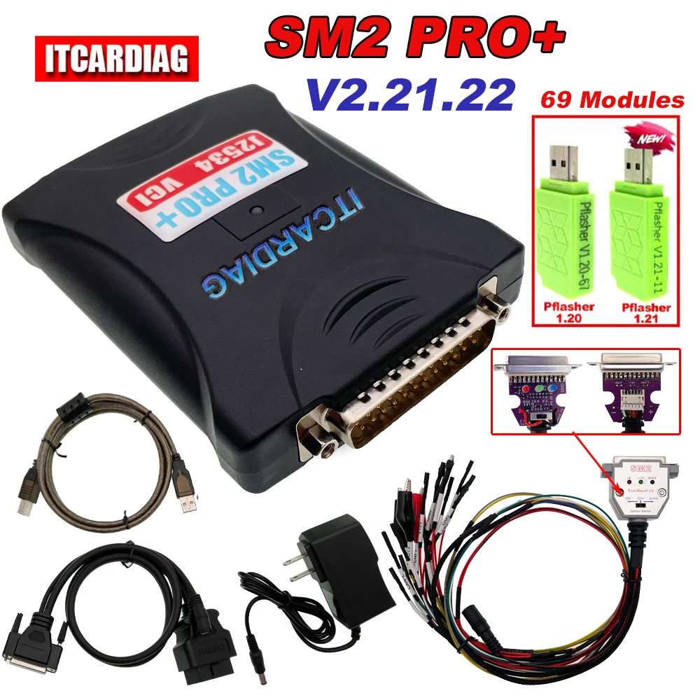 Sm2 Pro J2534 Vci Multi-brand Auto Scanner Function Covers Mini Vci/otc ...