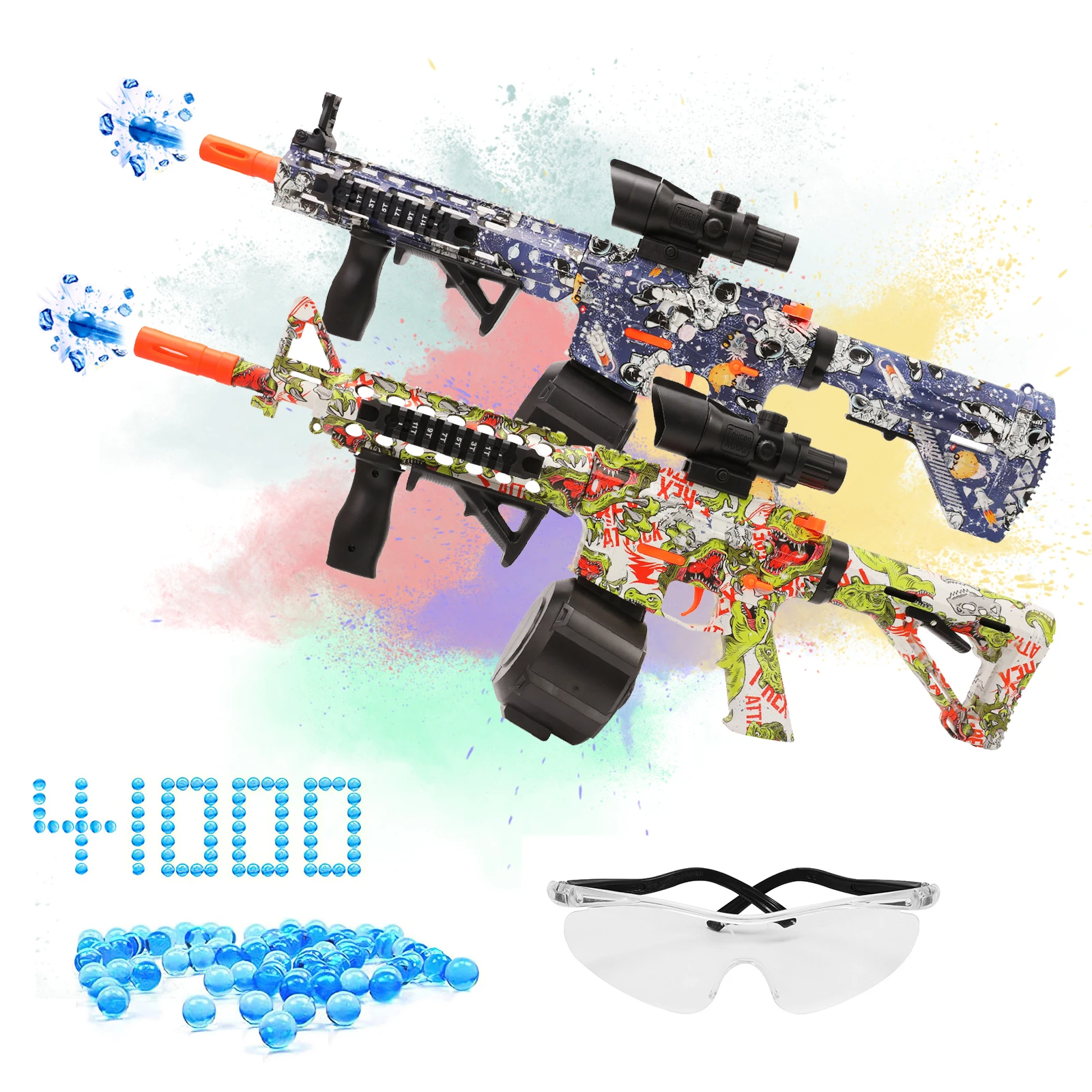 M416 Electric Gel Gun Blaster Airsoft Splatter Ball Gel Toys Paintball ...