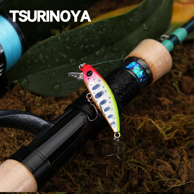 TSURINOYA-5g-46mm-Sinking-Minnow-Intruder-46S-For-Trout-Pike-Perck-Rockfish-Plastic-Fishing-Lure ...