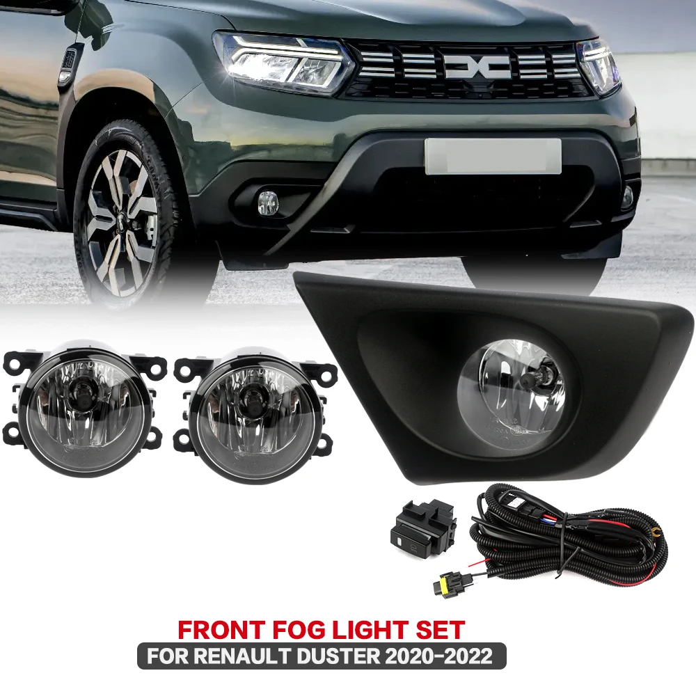 Front Bumper Fog Lamp Upgrade Kit FOR Renault Duster 2020 2021 2022 ...