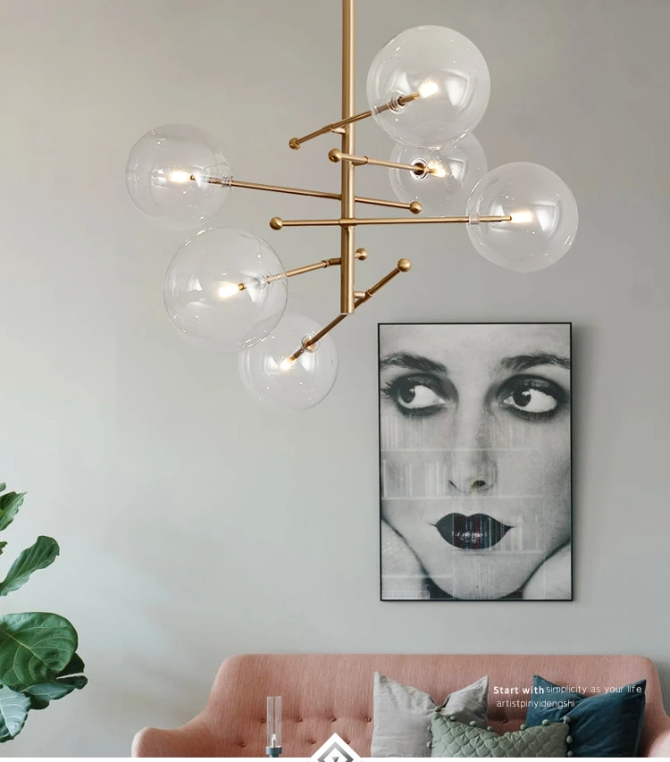 Baker Glass Ball Magic Bean LED Chandelier – NYRALONDON