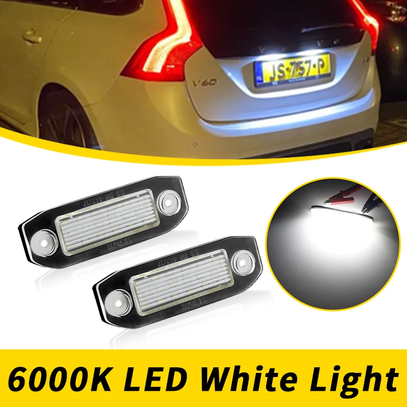 2pcs-White-LED-light-Error-Free-Number-License-Plate-Lights-for-Volvo ...