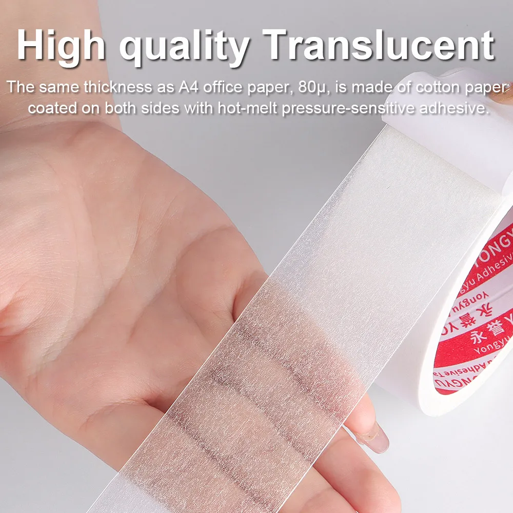 White-Super-Strong-Double-Sided-Adhesive-Tape-Paper-Strong-Ultra-thin ...