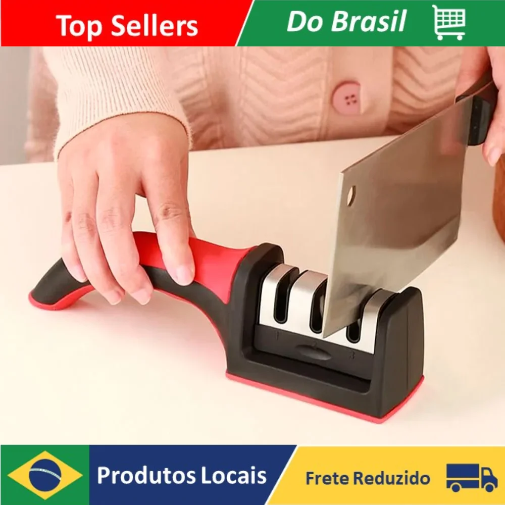 Amolador Afiador De Facas 3 Afiações Linha Profissional| | - AliExpress
