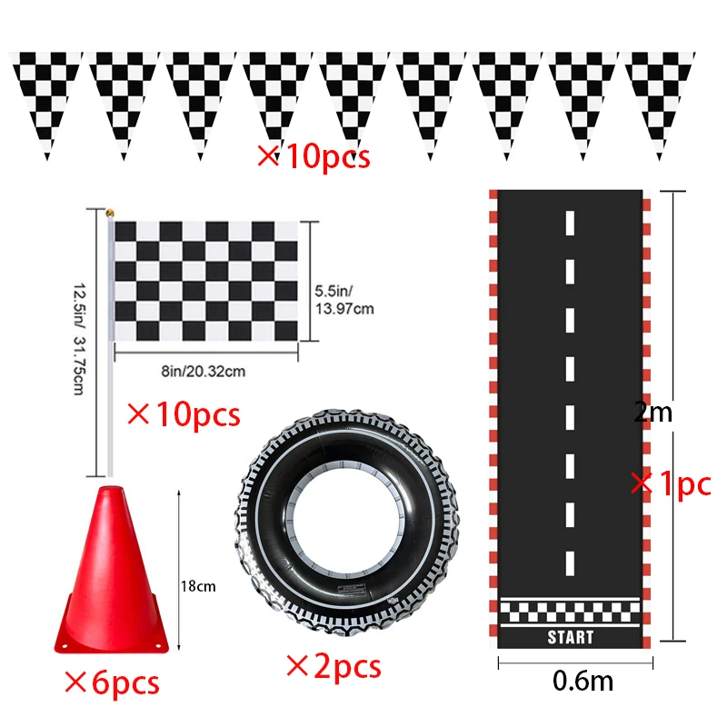 Black And White Race Track