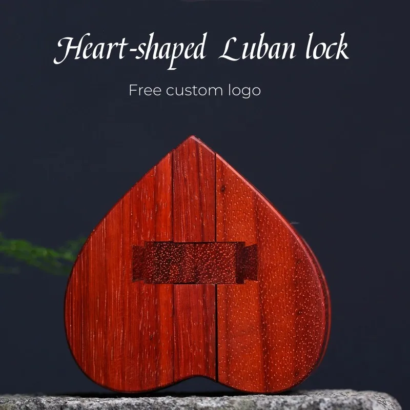 Heart-Shaped-Luban-Lock-3D-Handmade-IQ-Wooden-Puzzle-Kong-Luban-Lock ...