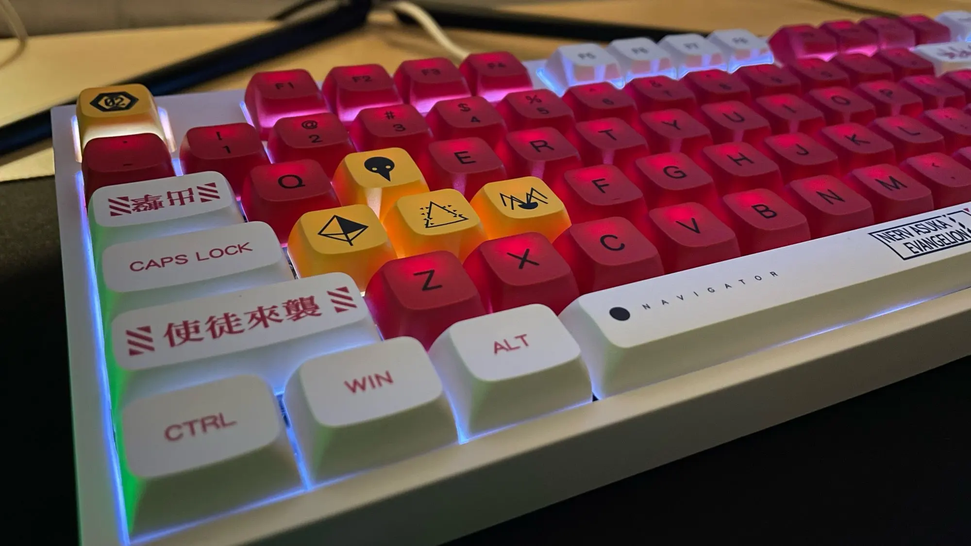 KYOMOT 138 Key EVANGELION-02 Keycaps EVA Second Machine Dye PBT XDA ...