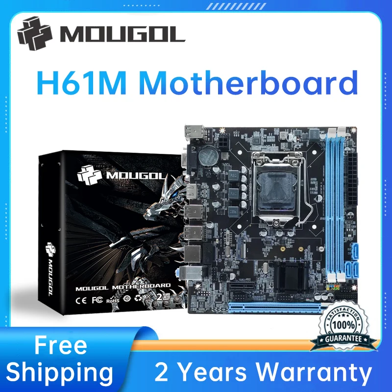 MOUGOL-H61-Motherboard-Supports-M-2-NVME-LGA1155-Computer-Motherboard-SATA2-0-M-ATX-Mainboard ...
