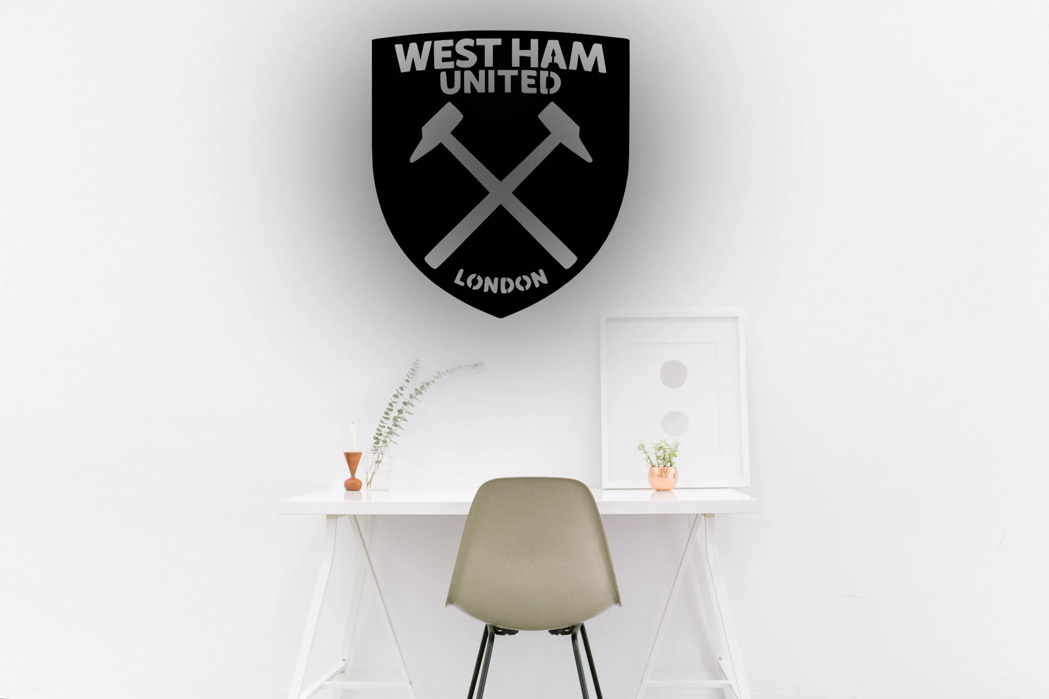 West Ham United Logo Metal Wall Art Decor Picture Decoration Wall Decor ...