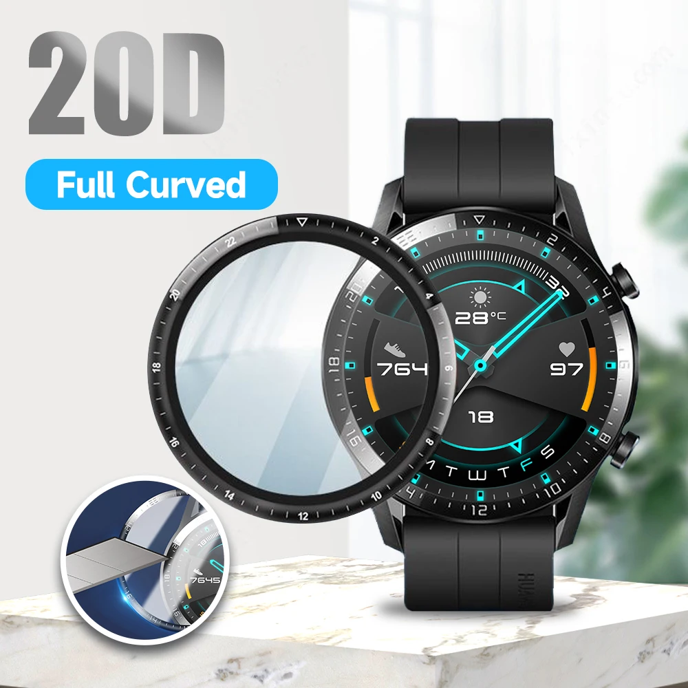 Soft Fibre Glass Protective Film Cover For Huawei Watch 3 Pro GT 2 GT3 ...