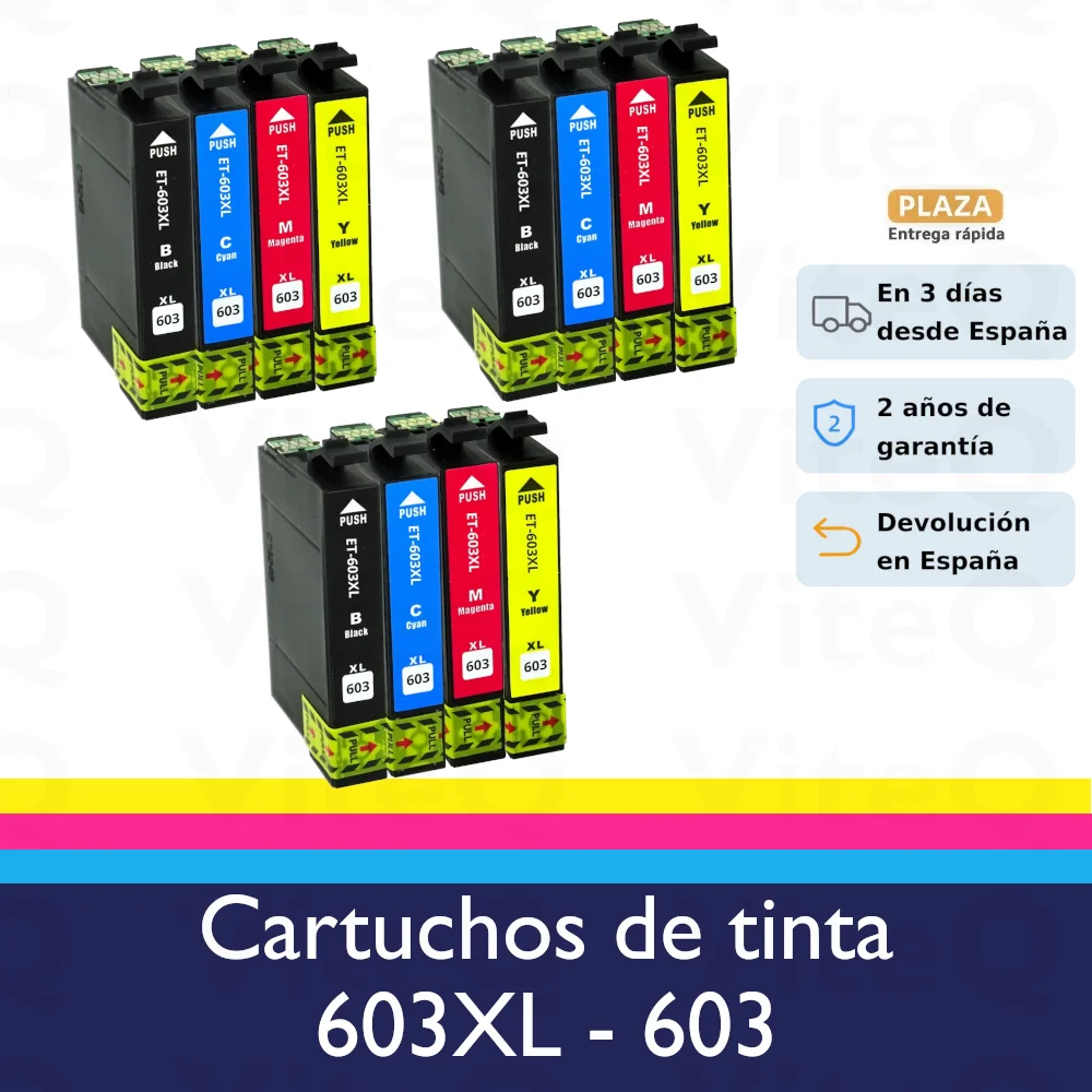 12 ink cartridges 603XL 603 XL compatible for Epson printer 603XL ...