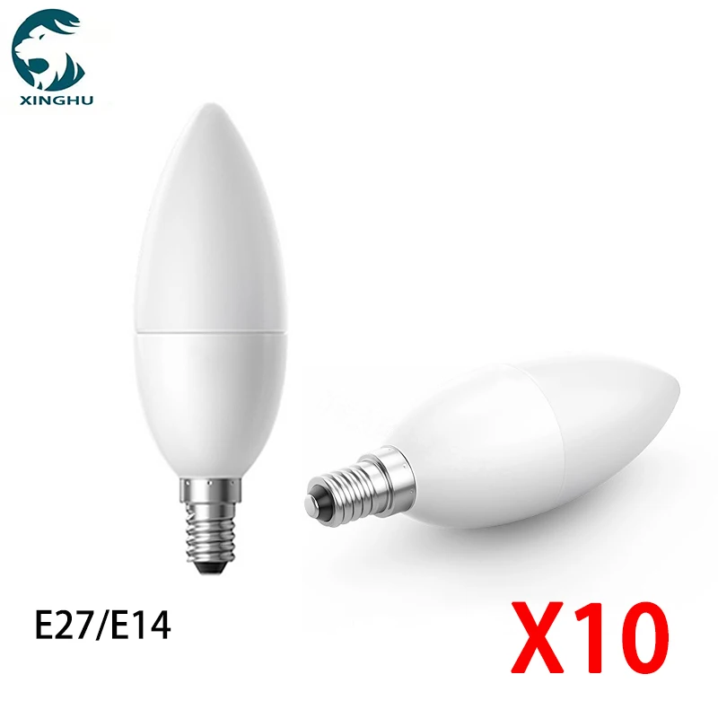 10Pcs-lot-E14-E27-LED-Candle-Bulbs-AC-220V-led-light-chandelier-lamp-3W ...
