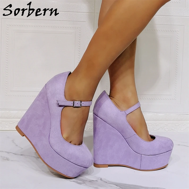 Lavender Shoes Wedges