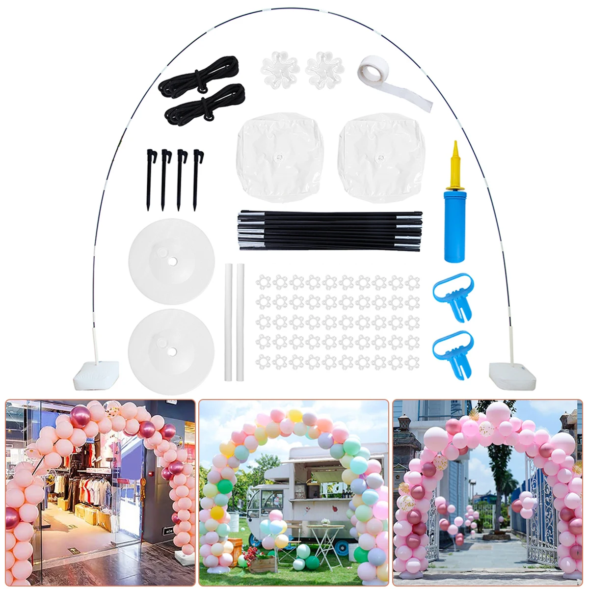 Adjustable-Balloon-Arch-Kit-Frame-Semicircle-Balloon-Stand-Holder ...
