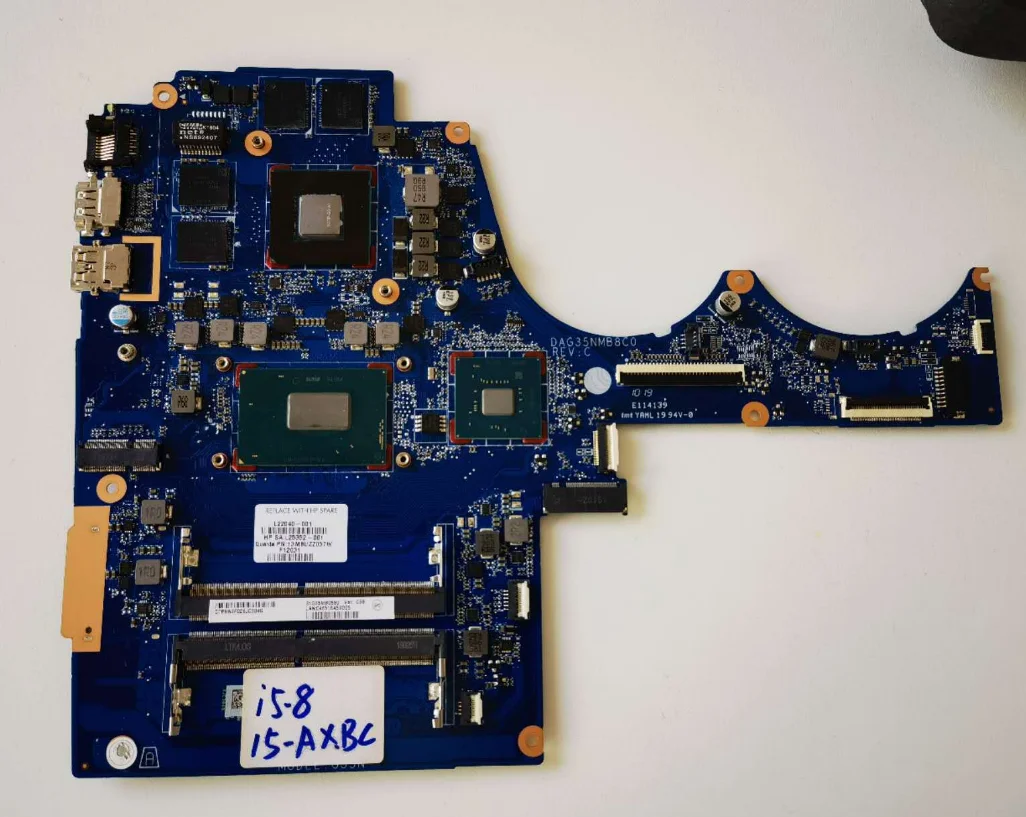 L22040-001-DAG35NMB8C0-MOTHERBOARD-FOR-HP-15-AX-15-BC-I5-8300H-DSC-1050 ...